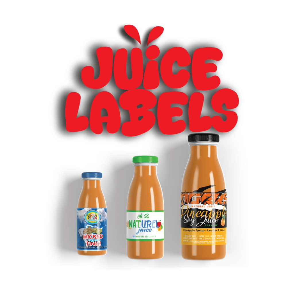 Juice Labels - Half Wrap | Two Newts Sticker Co.