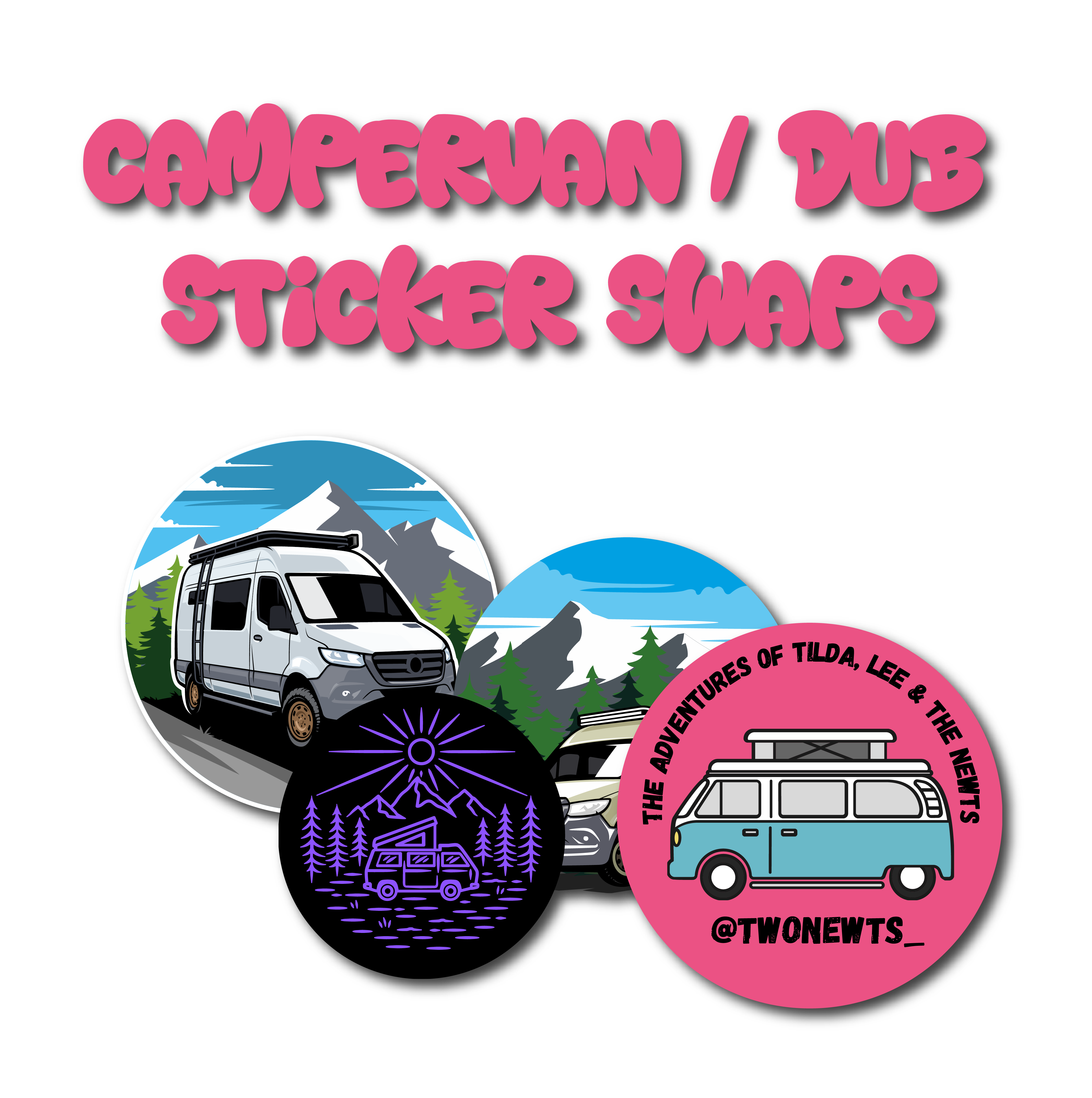 Campervan / Dub Personalised Stickers | campervan sticker swap | Two ...